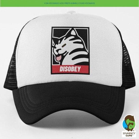 SnarkyCute | Accessories | Disobey Cat Foam Trucker Snapback Cap 2color ...